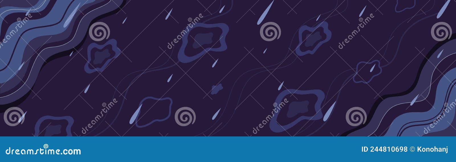 Abstract Sad Mood Horizontal Background with Lines, Shape, Raindrop and ...