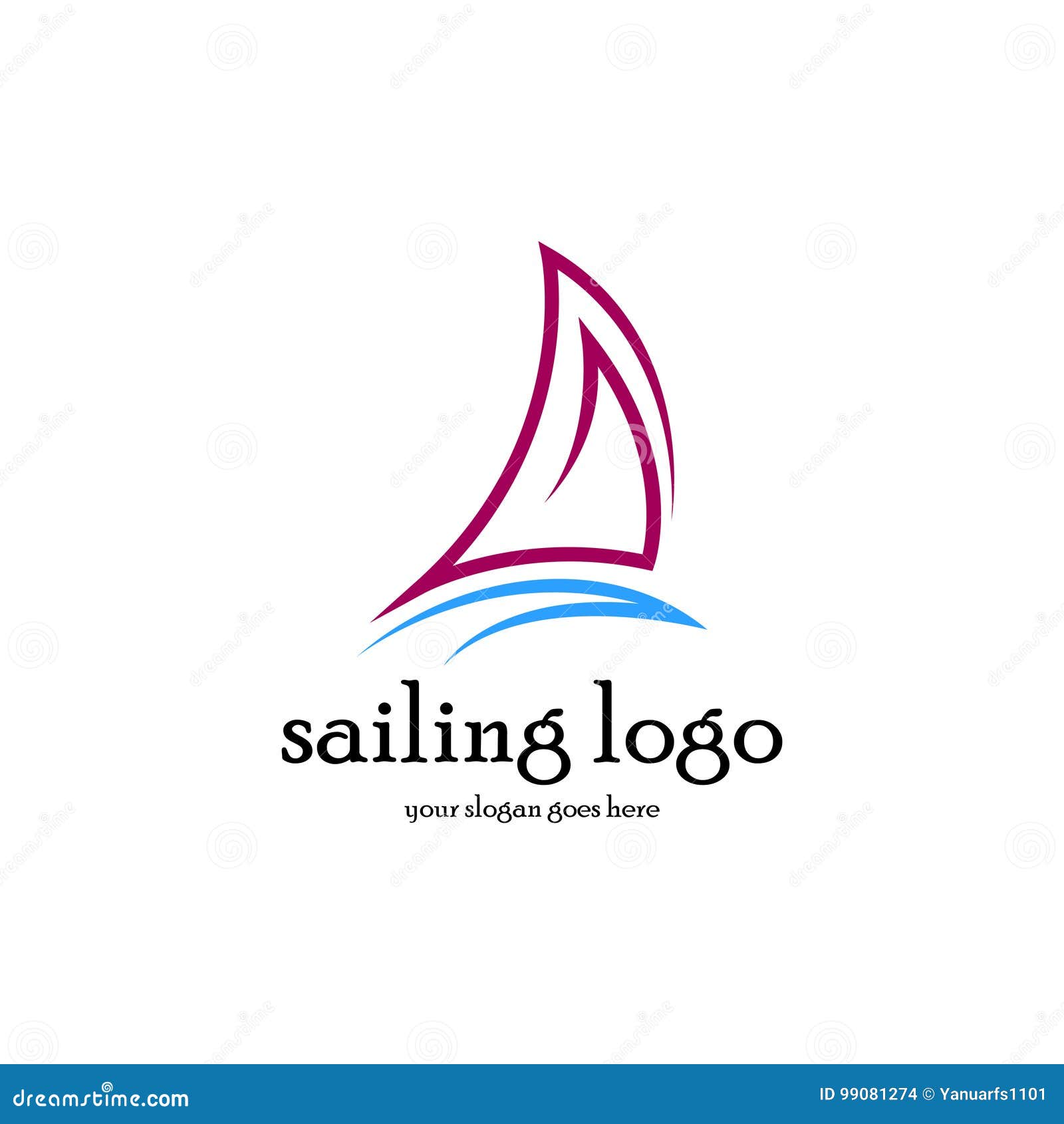 Sailing Logo Vector stock vector. Illustration of site - 99081274