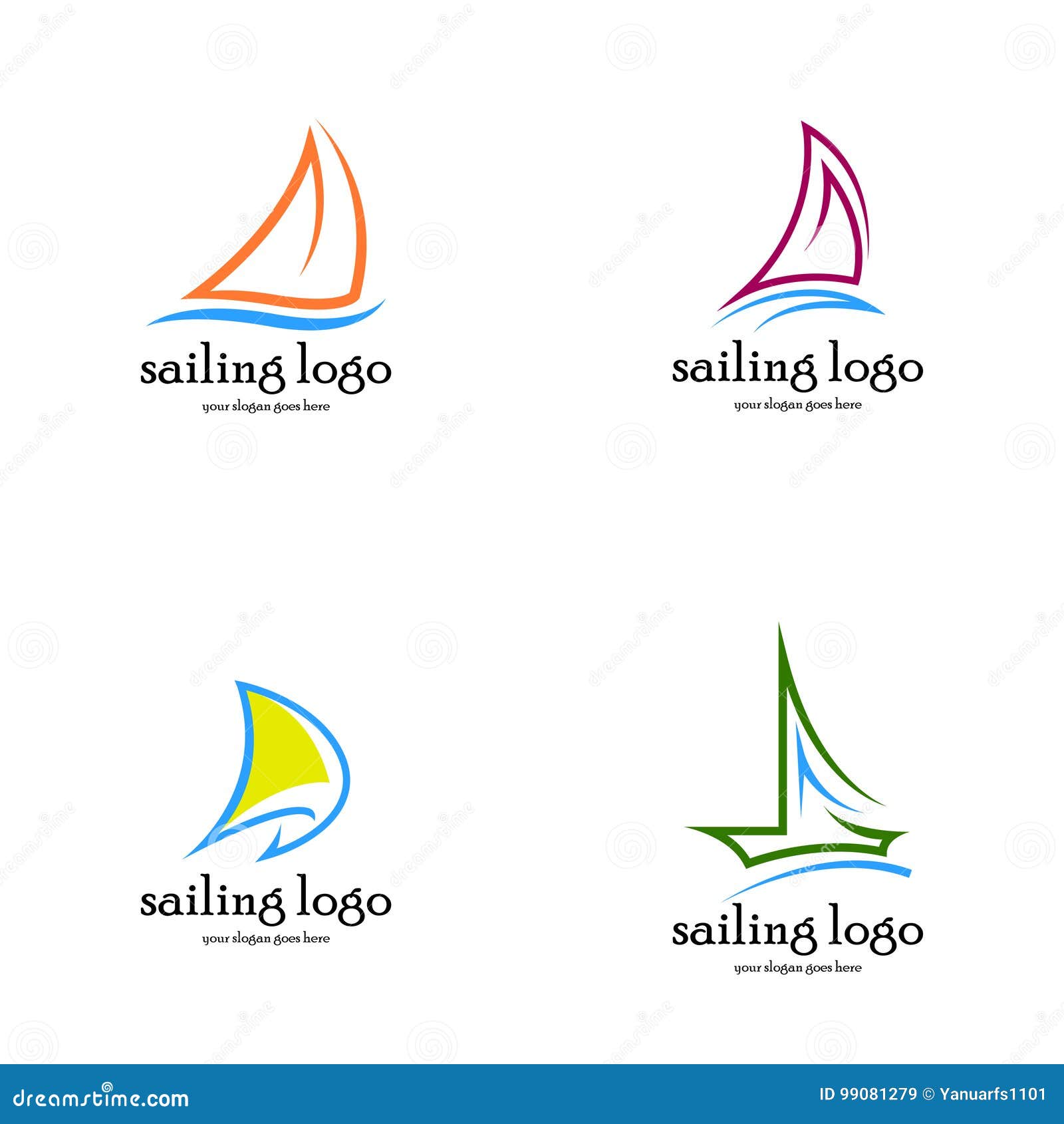 Sailing Logo Vector stock vector. Illustration of cargo - 99081279