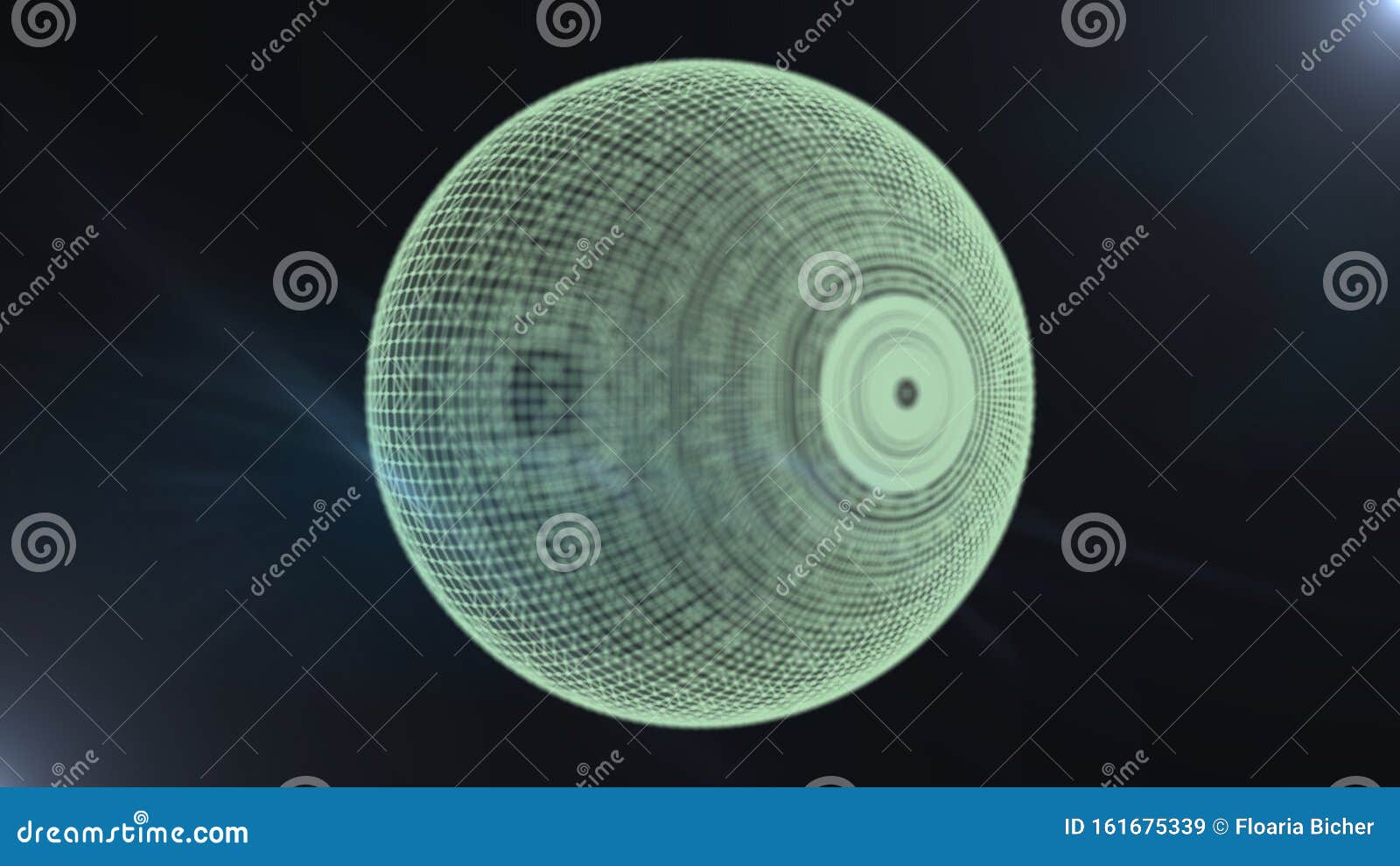 Abstract Satellite Orbiting and Illuminating in Dark Space. Stock ...