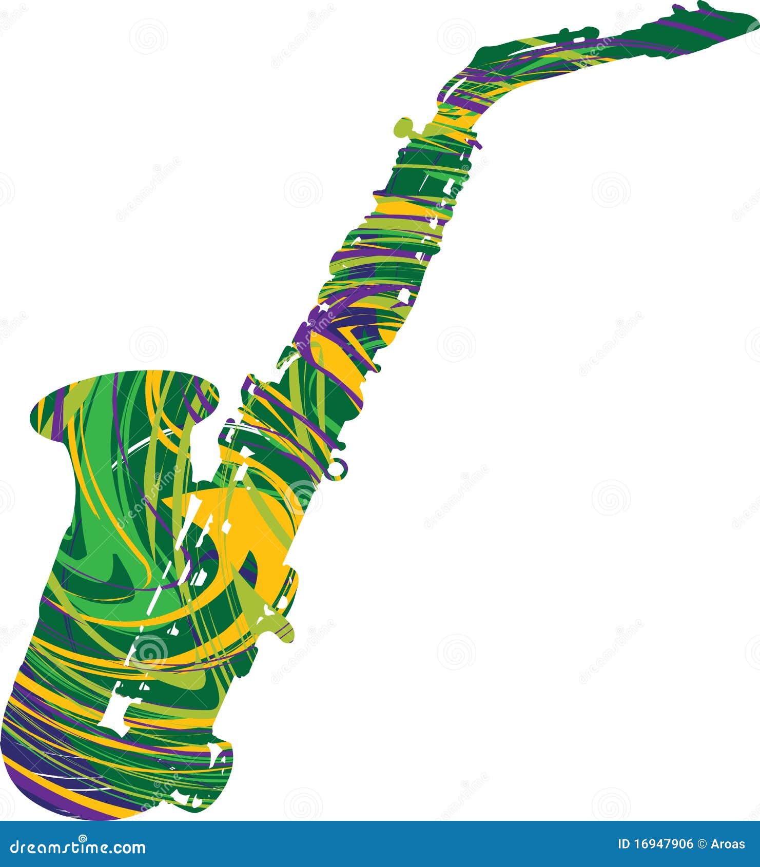 Abstract Saxophone Illustration Stock Vector - Illustration of isolated ...