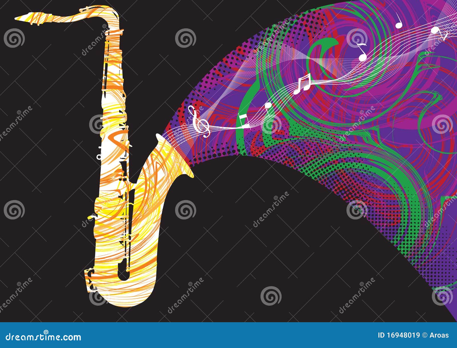 Abstract Saxophone Illustration Stock Vector - Illustration of icon ...