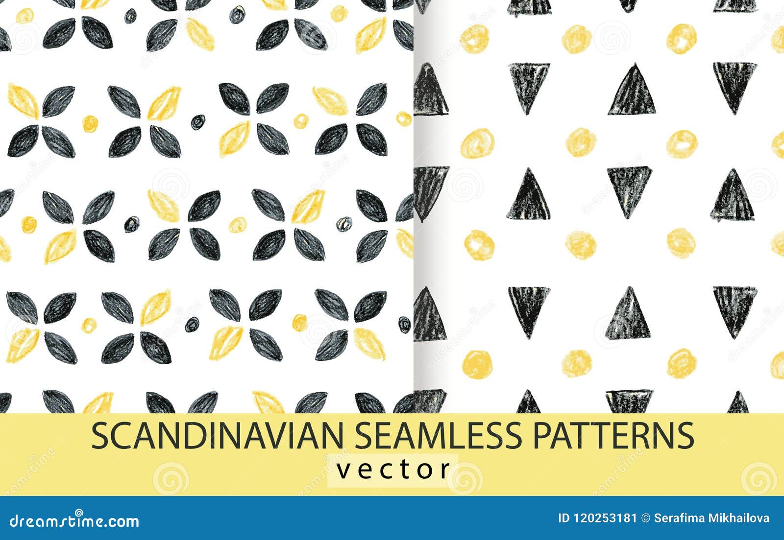 Abstract Scandinavian Patterns Set. Stock Vector - Illustration of ...