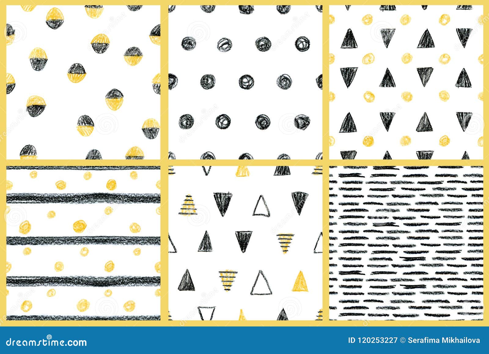 Abstract Scandinavian Patterns Set. Stock Illustration - Illustration ...