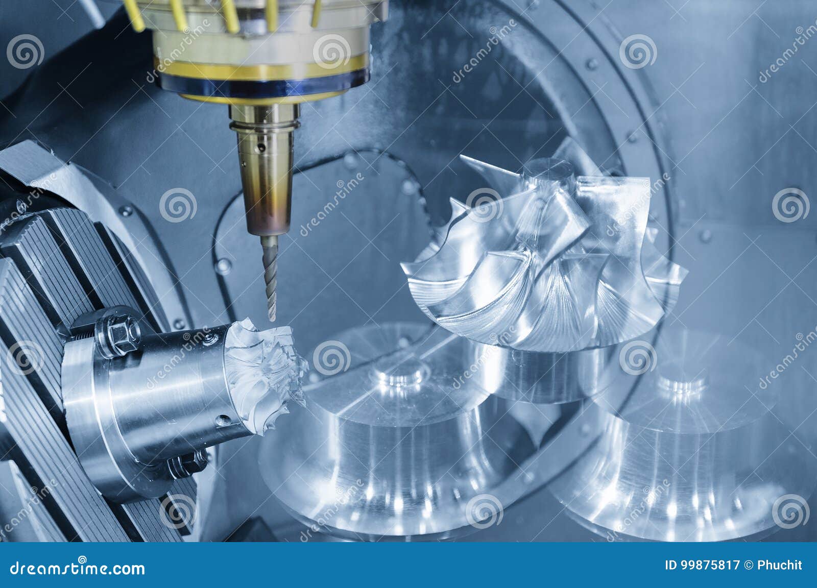 The 5-axis CNC Machining Center Stock Image - Image of engineering ... The 5-axis CNC Machining Center Stock Image - Image of engineering ...