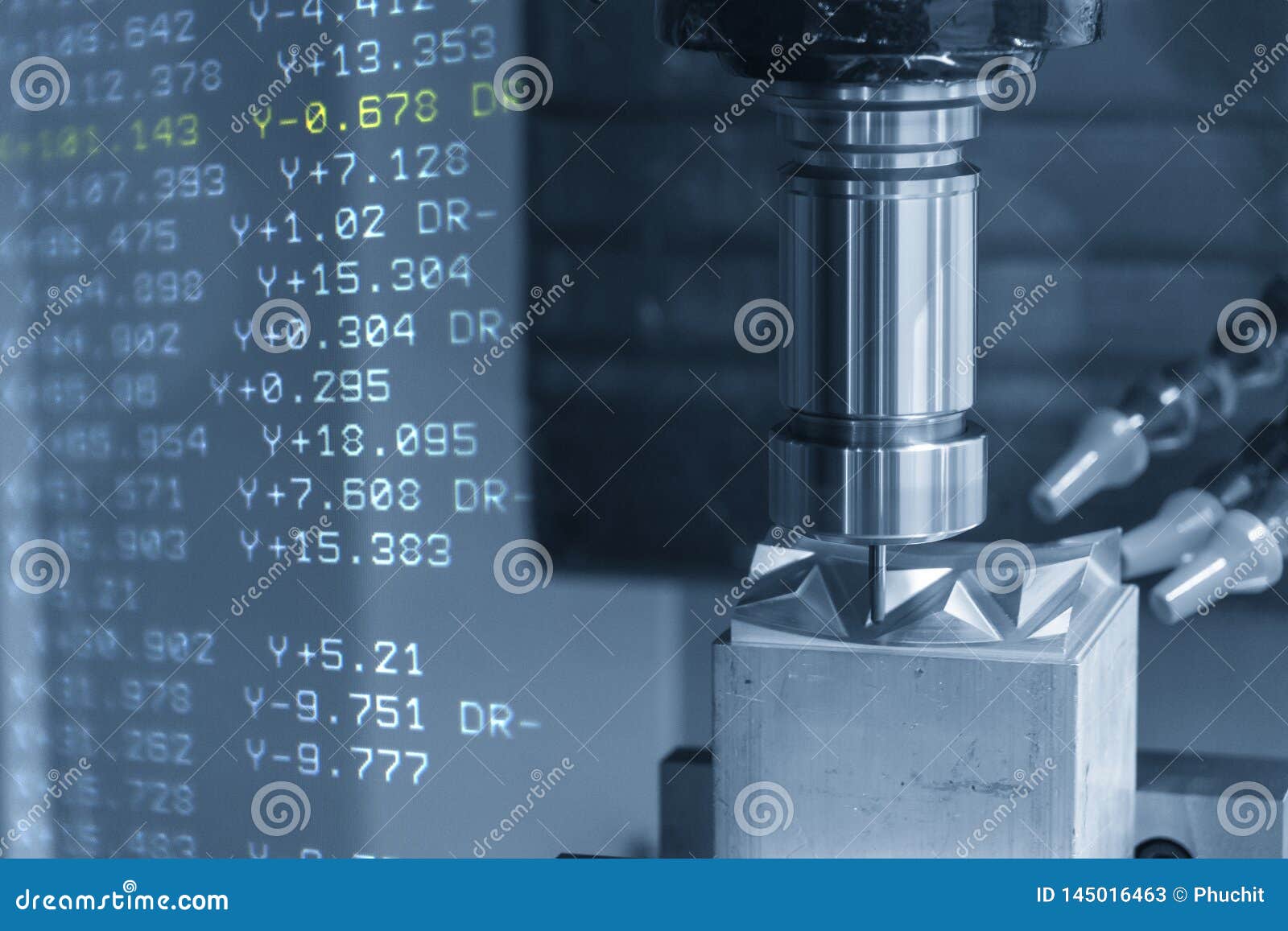 The Abstract Scene of 3-axis CNC Machining Centre and the G-code Data ... The Abstract Scene of 3-axis CNC Machining Centre and the G-code Data ...