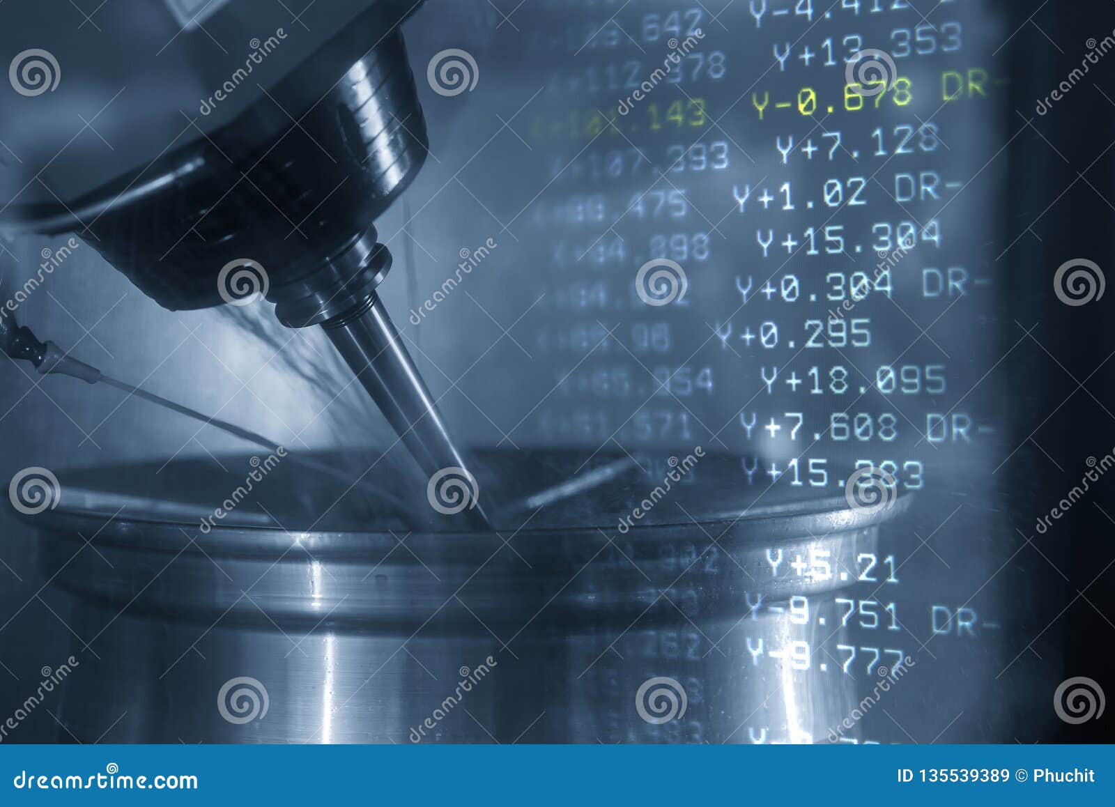 The Abstract Scene of 5-axis CNC Milling Machine . Stock Image - Image ... The Abstract Scene of 5-axis CNC Milling Machine . Stock Image - Image ...