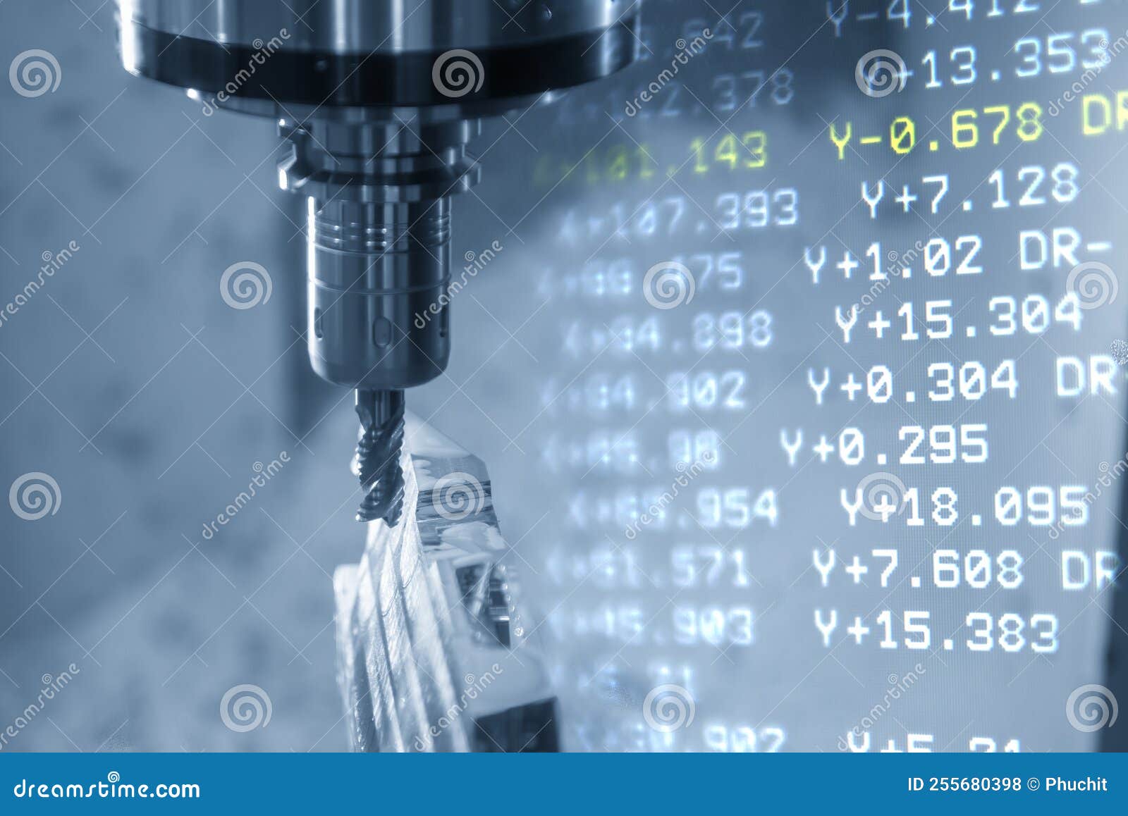The Table Tilt Type 5-axis CNC Milling Machine Stock Image ...