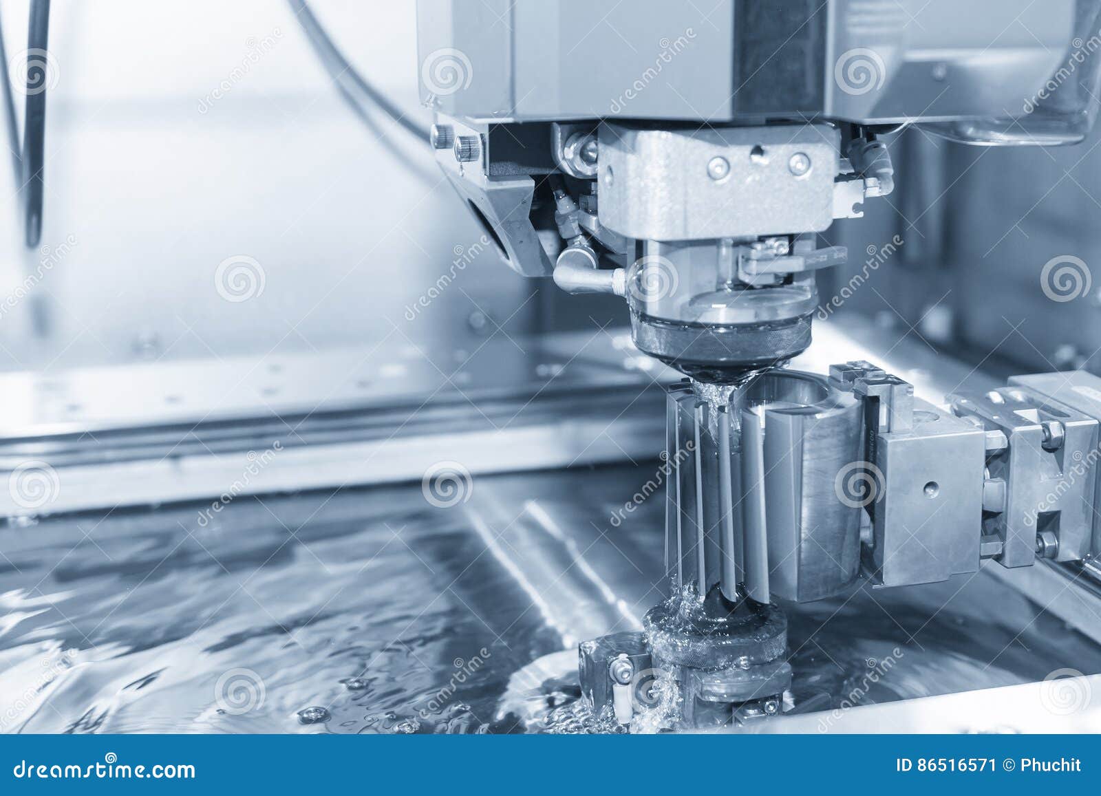 Abstract Scene of Close-up of the Wire - EDM CNC Machine Stock Image ...