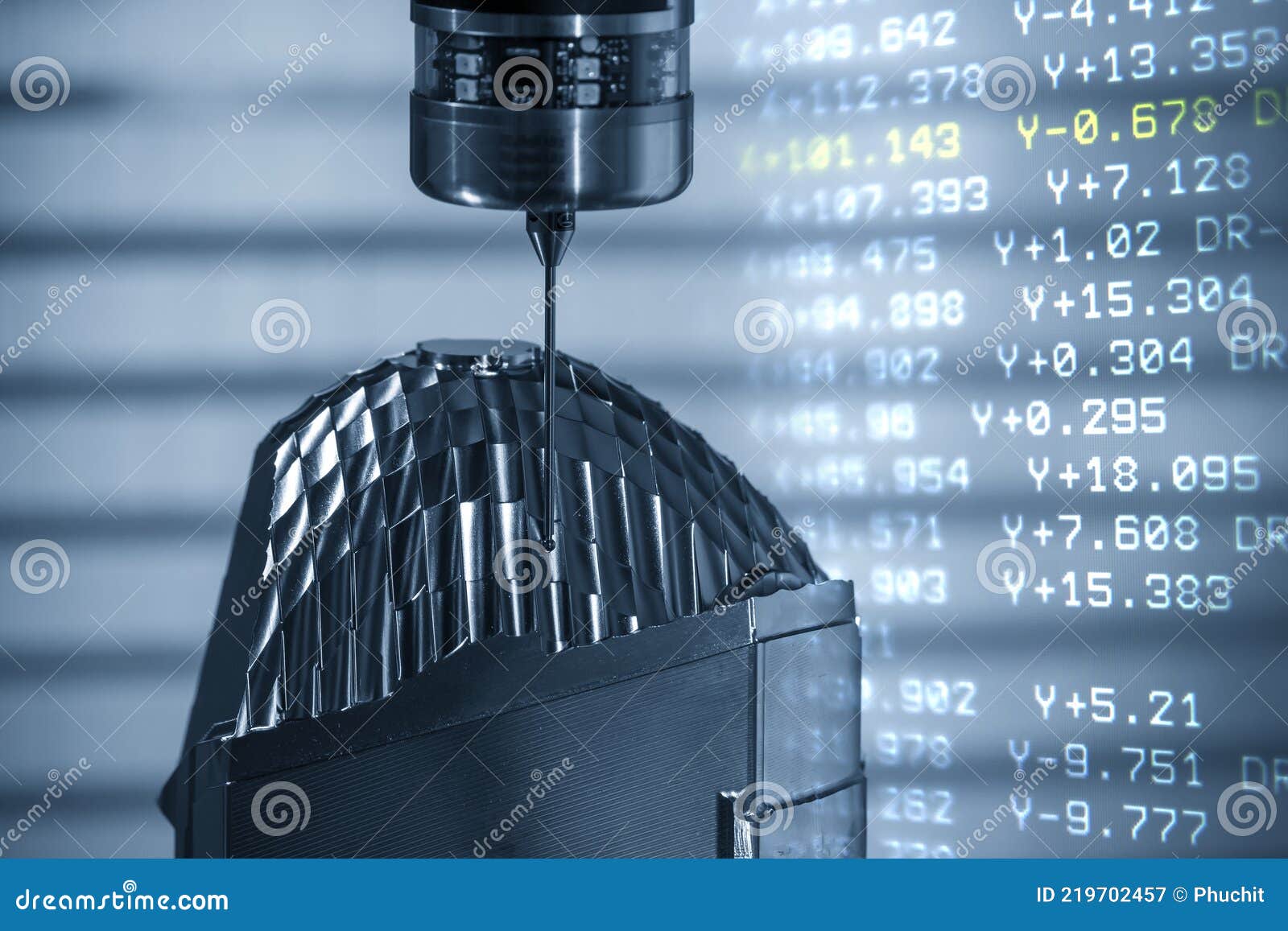 The Abstract Scene CMM Machine Operation and the G-code Data Background ...