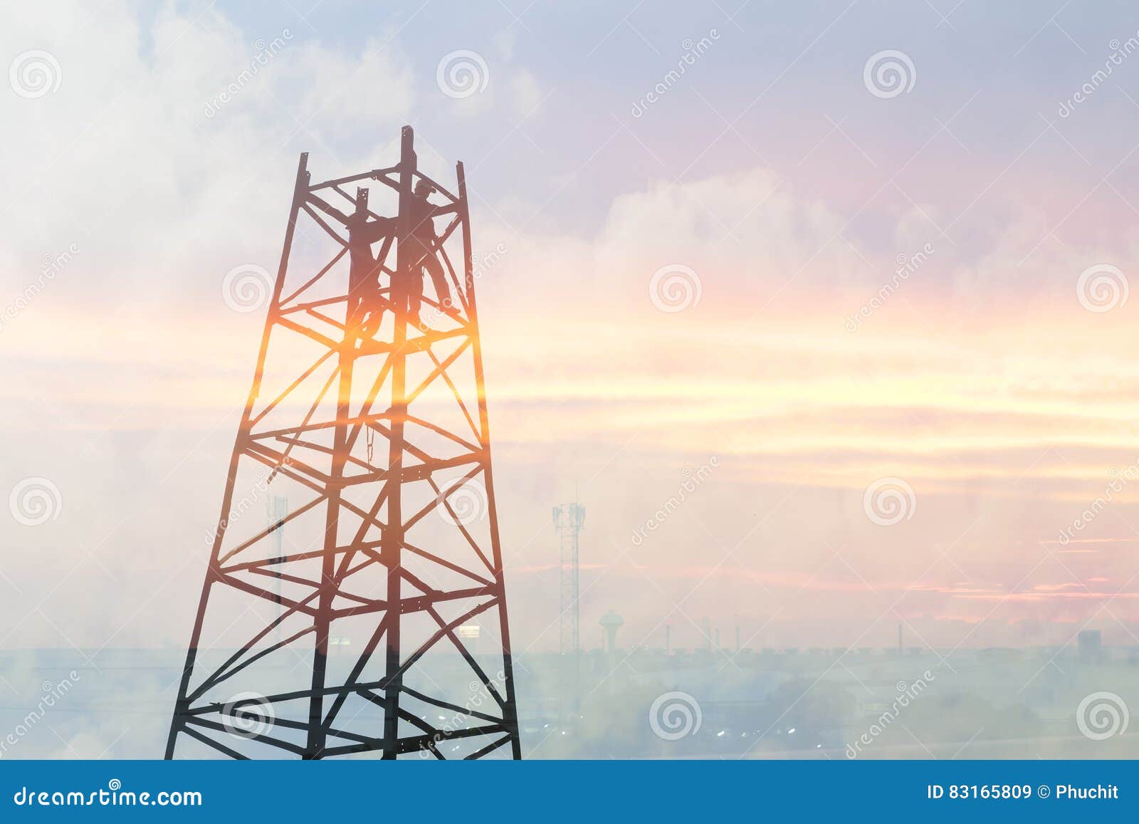 Drop Hammer While Working On Driving Piles, Diesel Hammer Strikes A ...