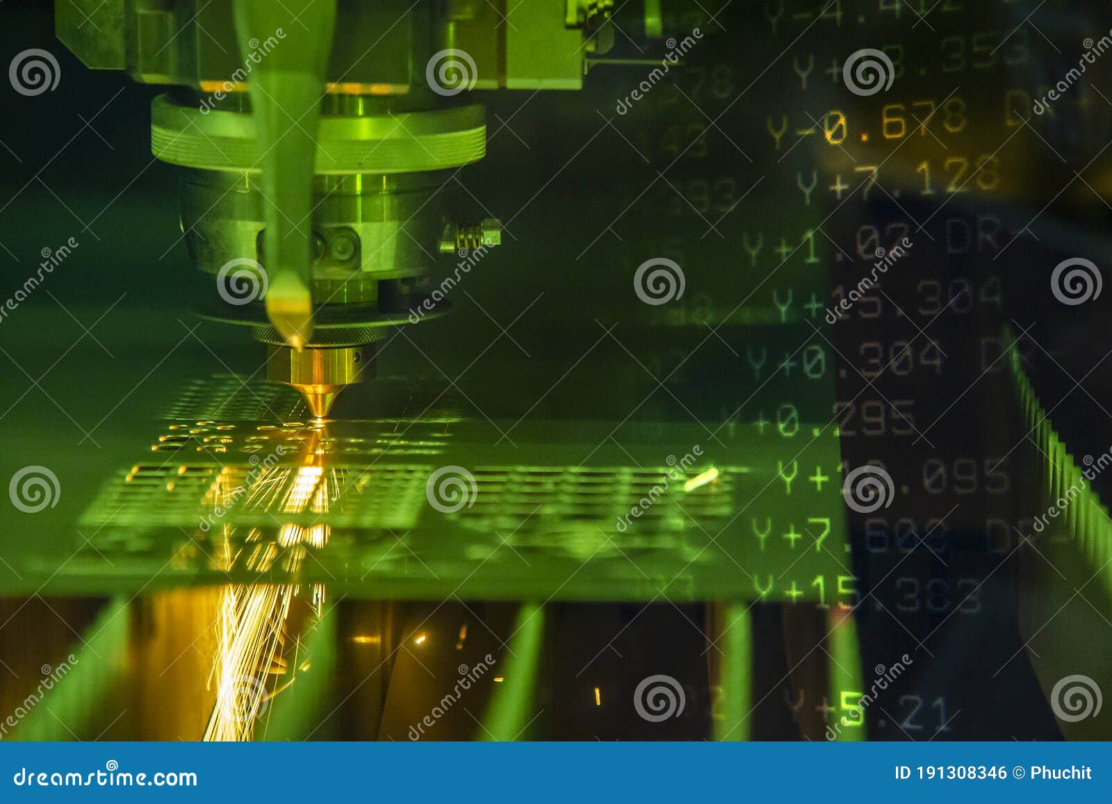 The Abstract Scene Fiber Laser Cutting Machine Cutting and G-code Data ...