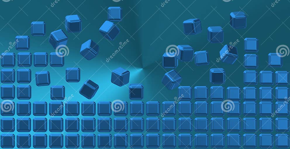 Dawn behind the blue wall stock illustration. Illustration of cool ...