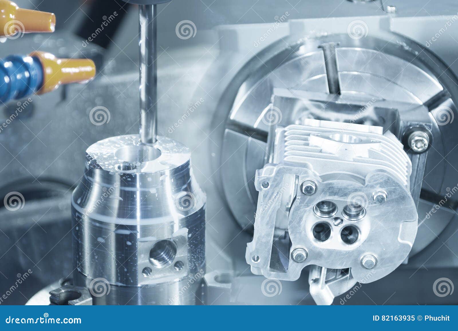 The Abstract Scene of Machining Process Stock Image - Image of ...