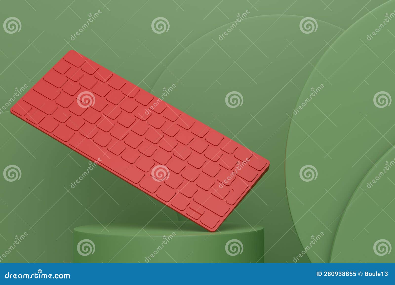 Abstract Scene or Podium with Computer Keyboard on Monochrome Stock ...