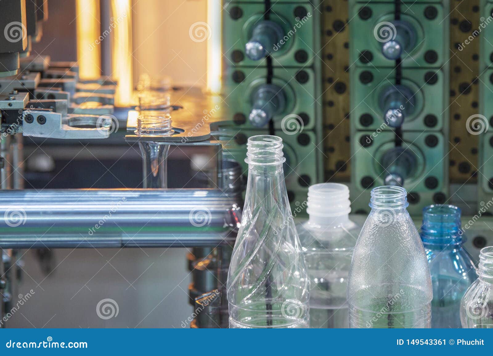The Abstract Scene of Preform Shape of Plastic Bottles and Plastic ...