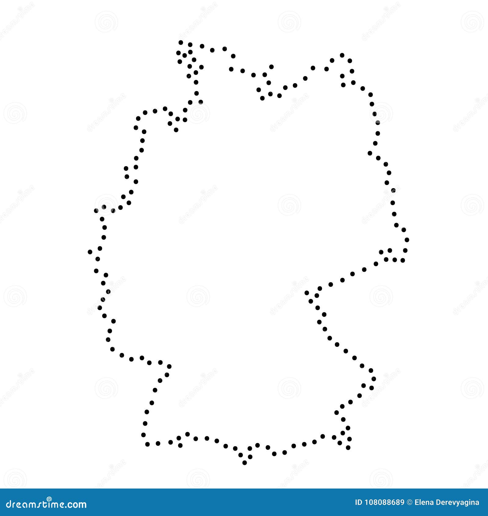Abstract Schematic Map of Germany from the Black Dots Along the Stock ...