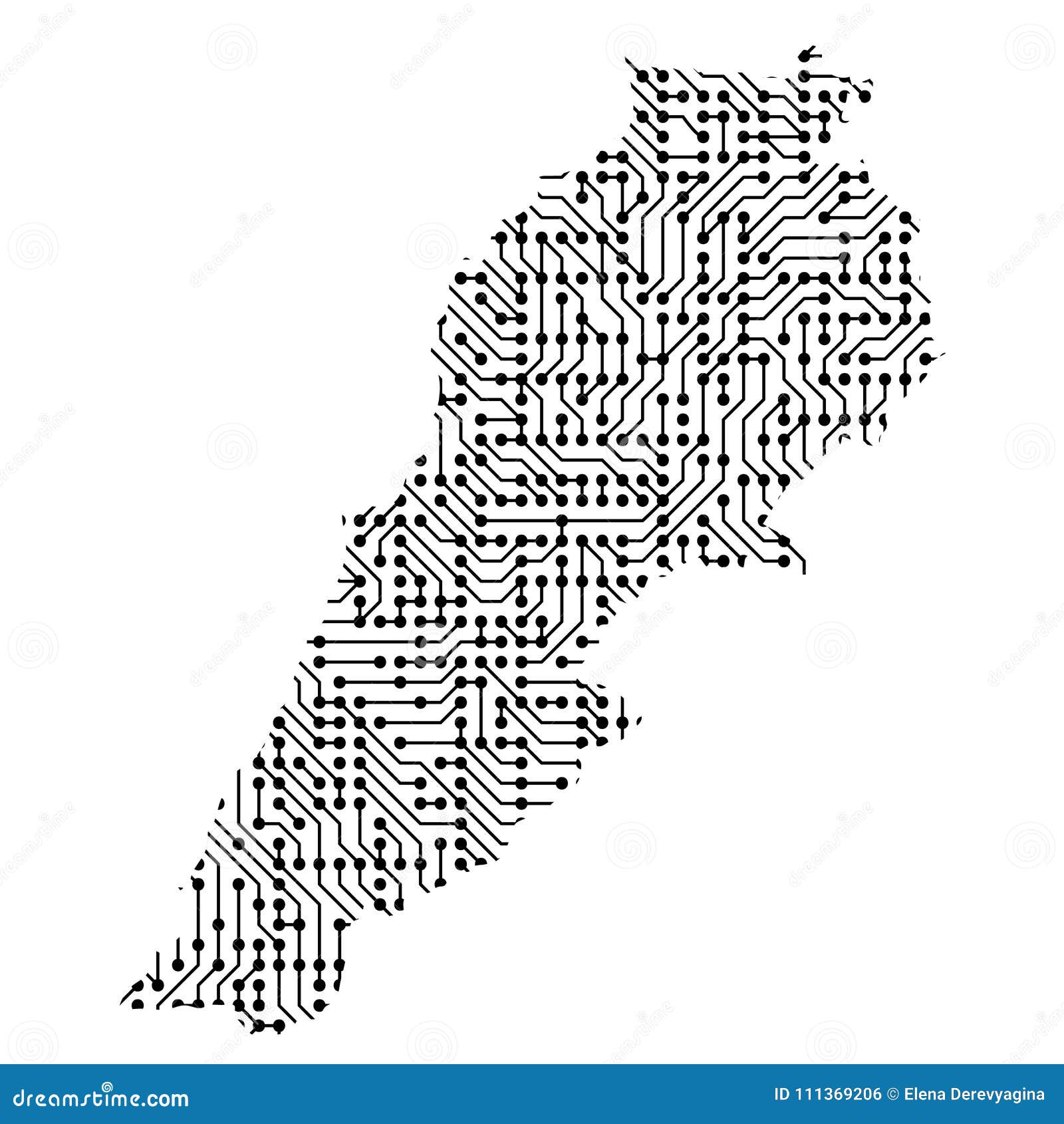 Abstract Map Of Lebanon - Vector Illustartion Of Striped Gold Colored ...