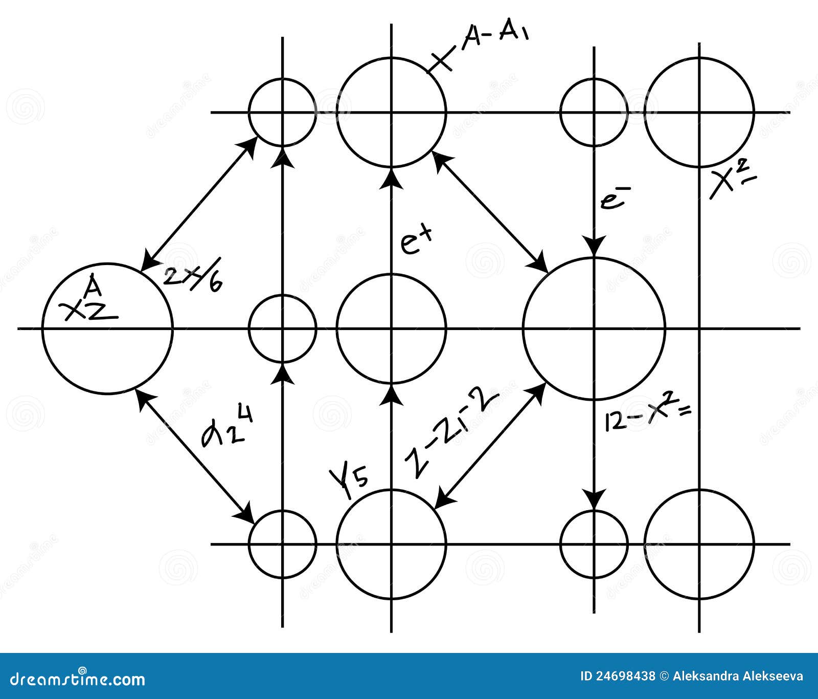 Abstract Scheme with Circles Stock Vector - Illustration of science ...