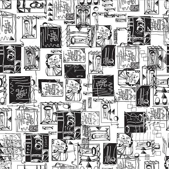 Abstract Weird Cryptic Pattern Stock Vector - Illustration of design ...