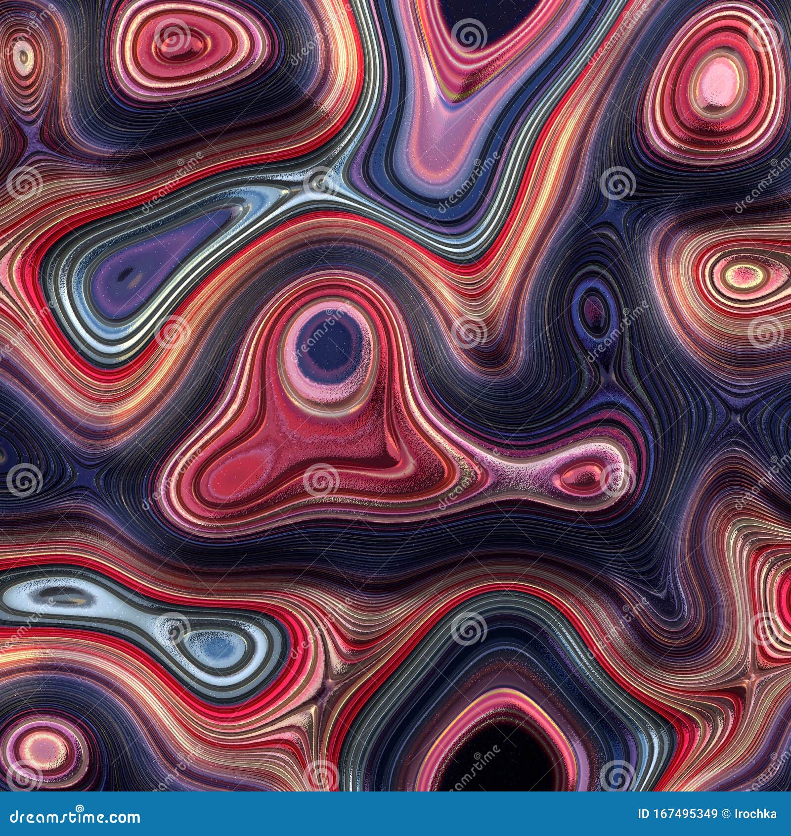 Abstract Sci Fi Alien Metal. 3d Stock Illustration - Illustration of ...