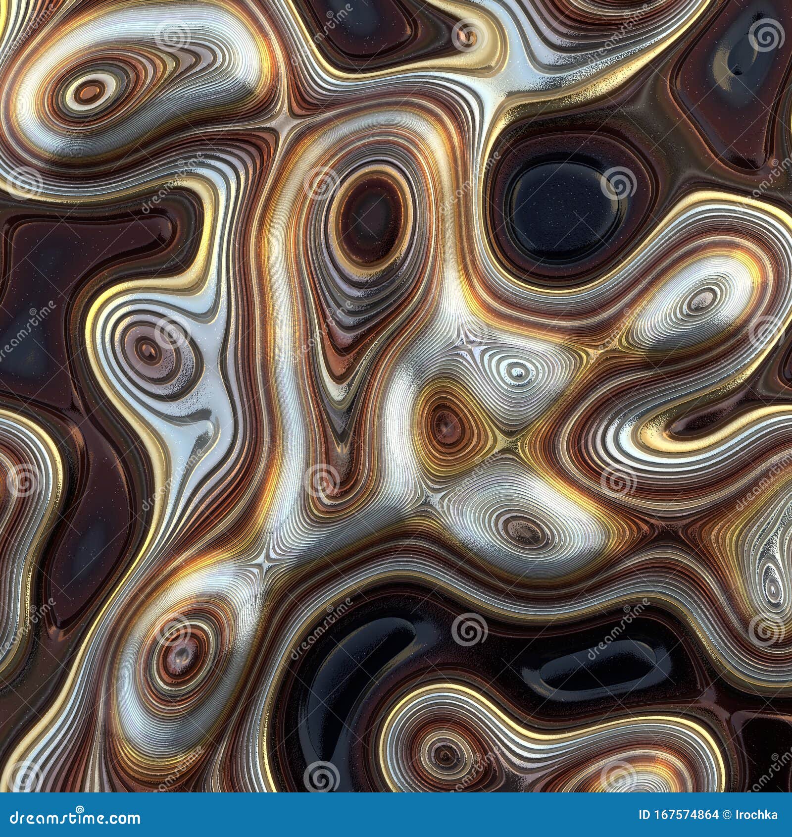 Abstract Sci Fi Alien Metal. 3d Stock Illustration - Illustration of ...