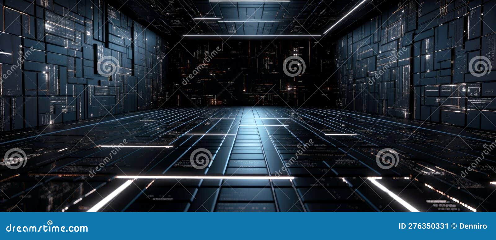 Abstract Sci-fi Digital Interior Background. 21:9 Aspect Ratio Stock ...