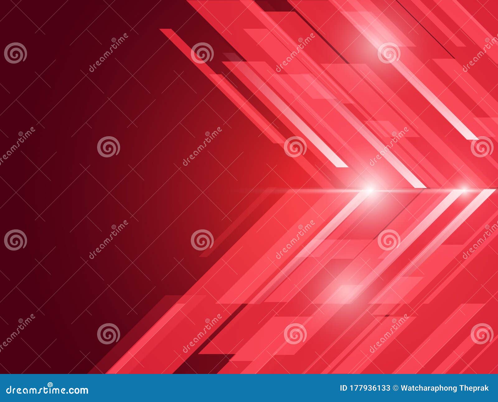 Abstract Sci Fi Hi Light Red Square Background Stock Vector ...