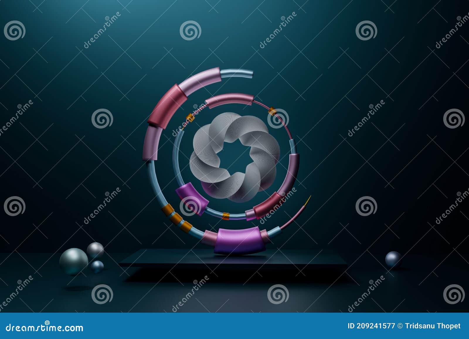 Abstract Sci-fi Like Time Machine, Futuristic Technology and Science ...