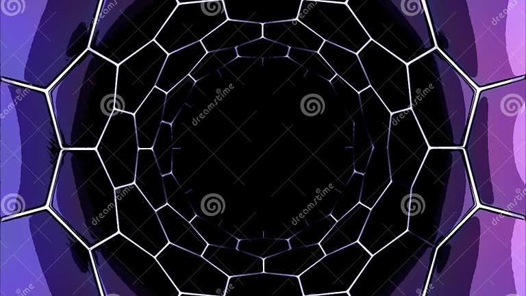 Abstract Sci Fi Tunnel of Spider Web on a Black Background. Design ...