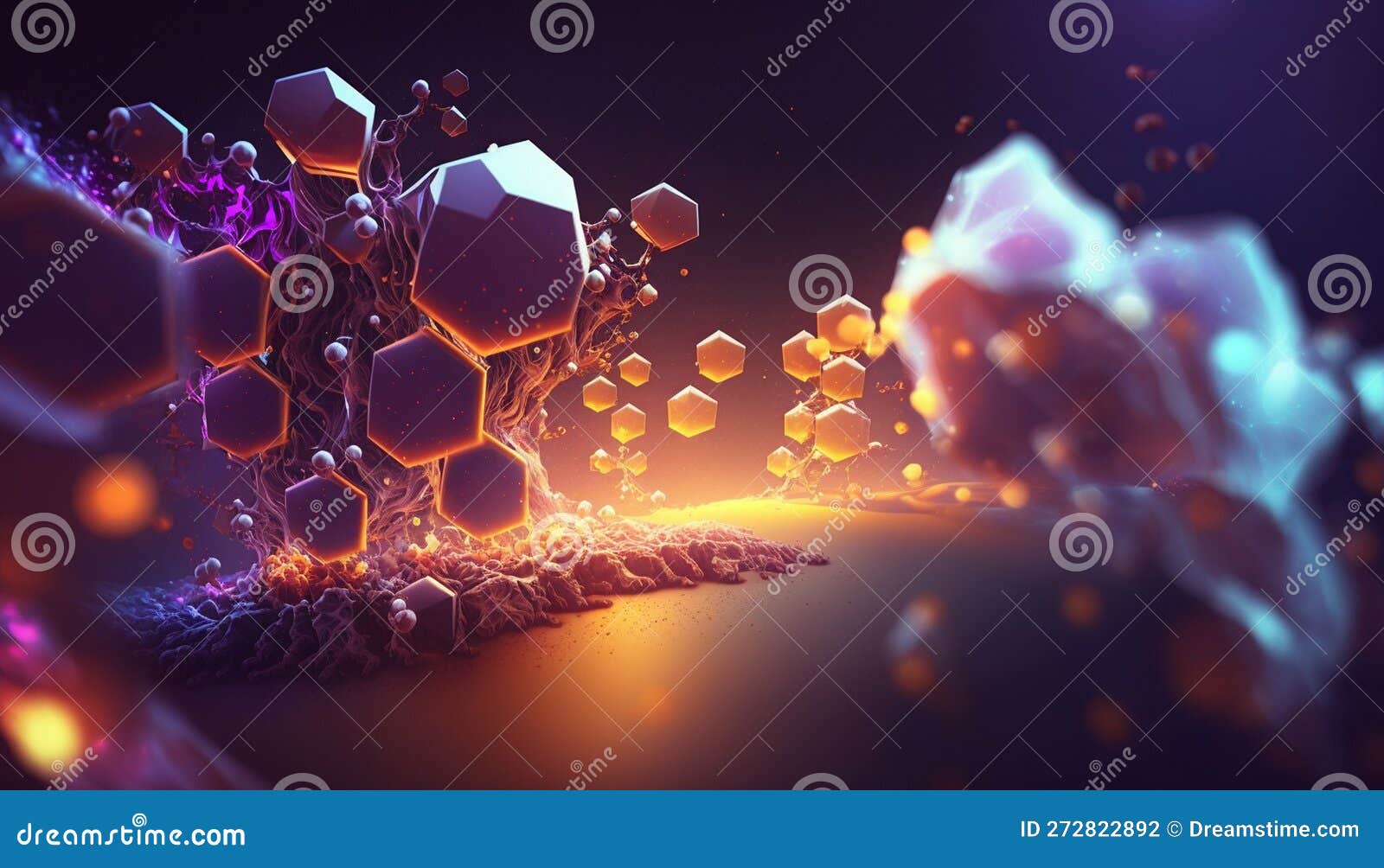 Abstract Science Background Ai Generative Stock Illustration ...