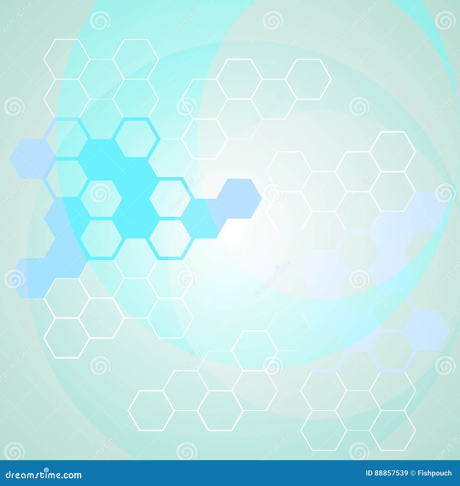 Abstract Science Background With Molecule Chains. Cartoon Vector ...