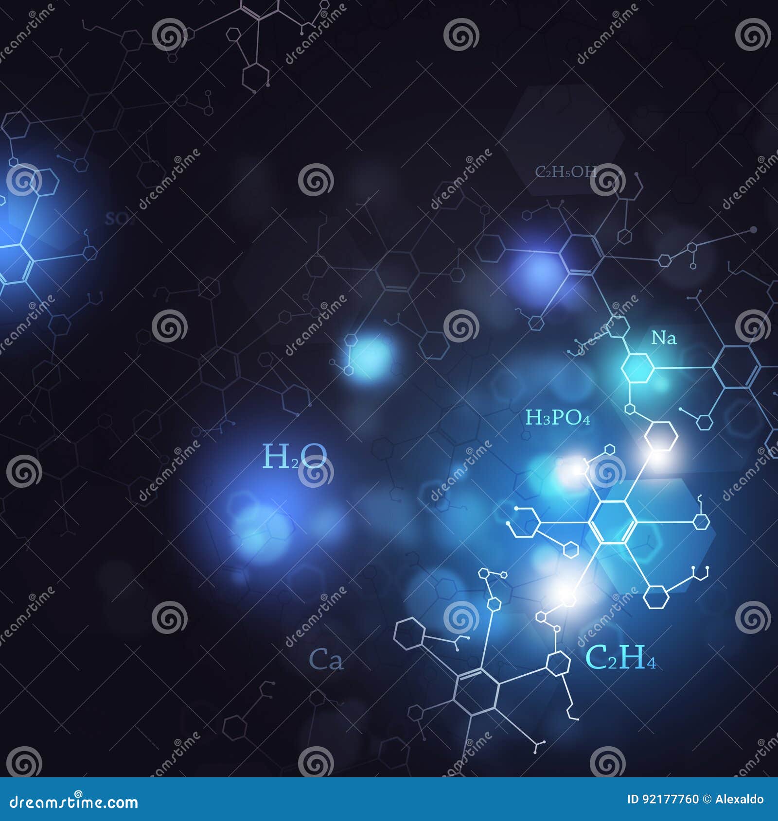 Abstract Science Blue Background Stock Illustration - Illustration of ...