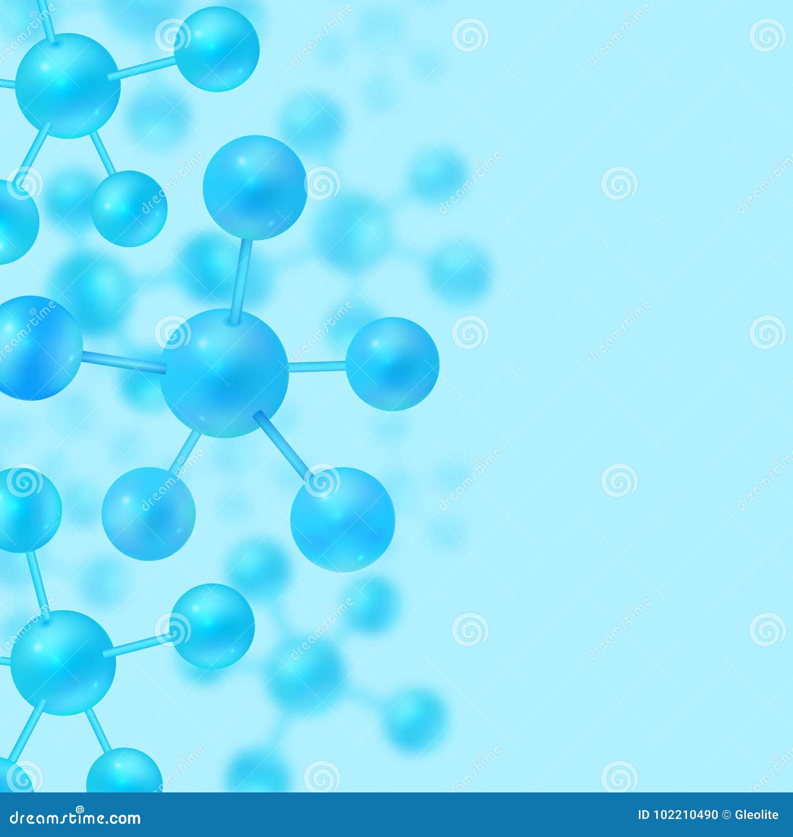 Abstract Science Chemistry, Biology or Physics Background with Floating ...