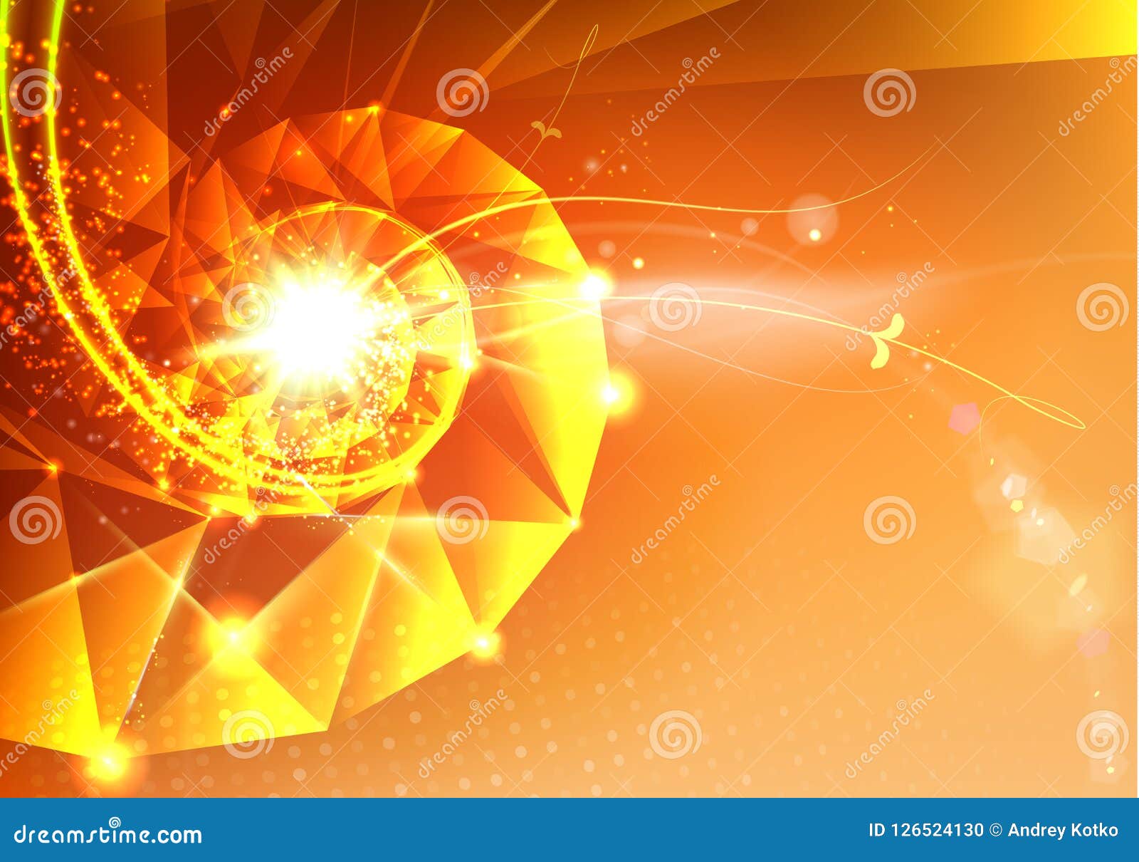 Abstract Science Design With Polygons And Triangles. Dna Molecule ...