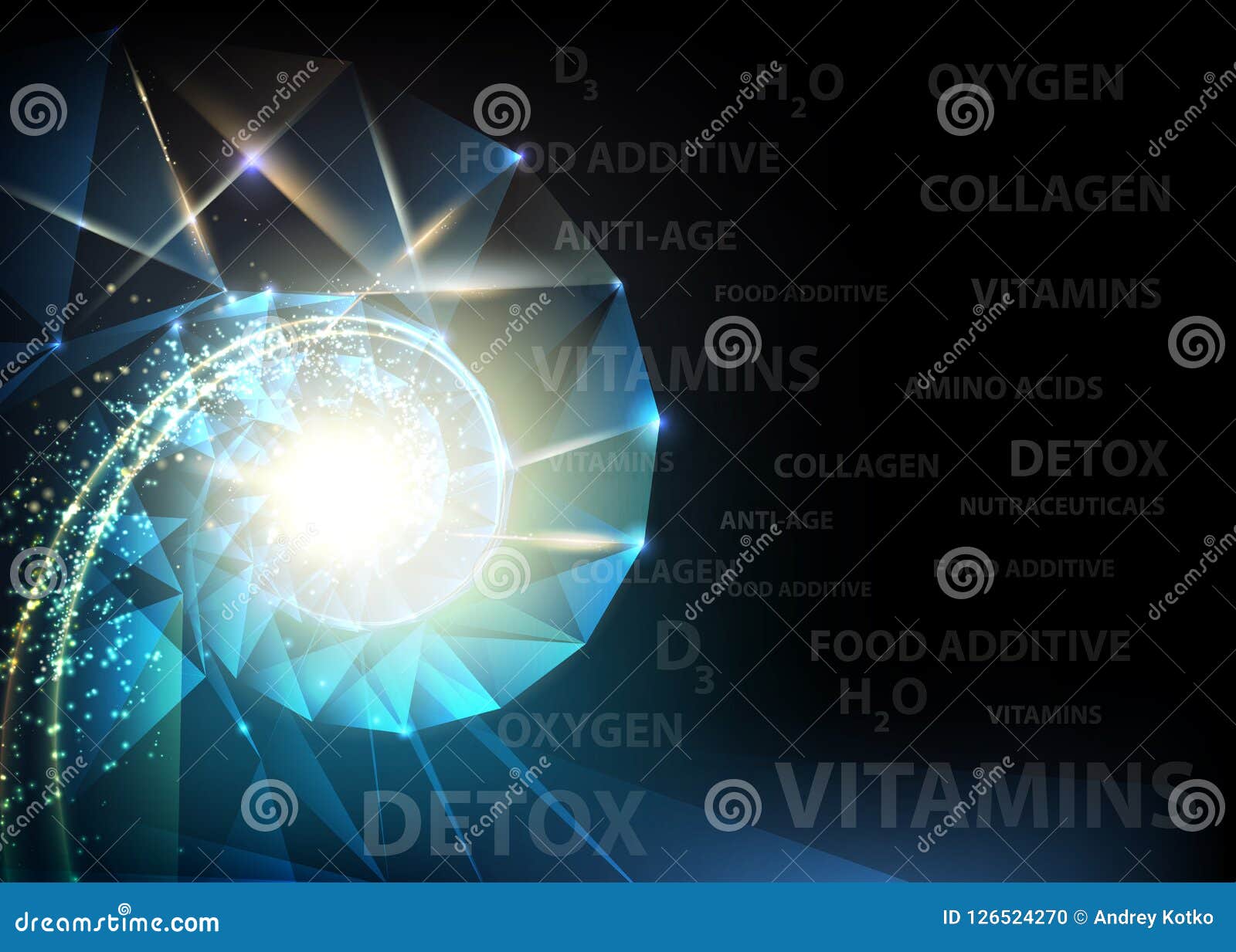 Abstract Science Design with Polygons and Triangles. Dna Molecule ...