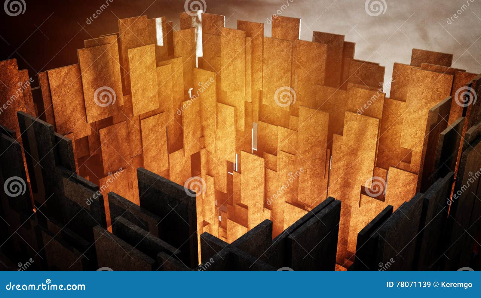 Abstract Science Fiction Structure Stock Illustration - Illustration of ...