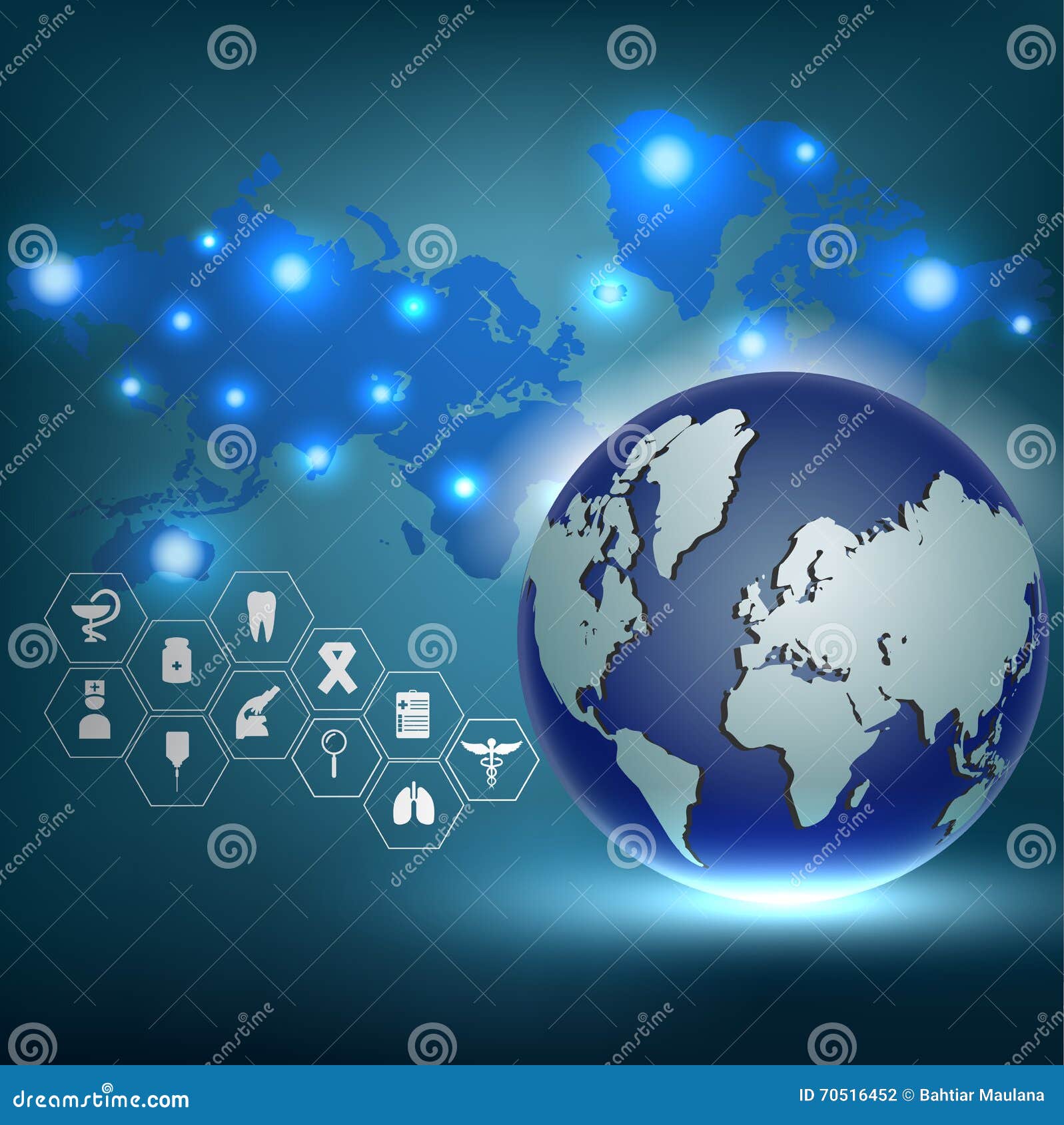 Abstract Science Globe Innovation Concept Background Stock Vector ...