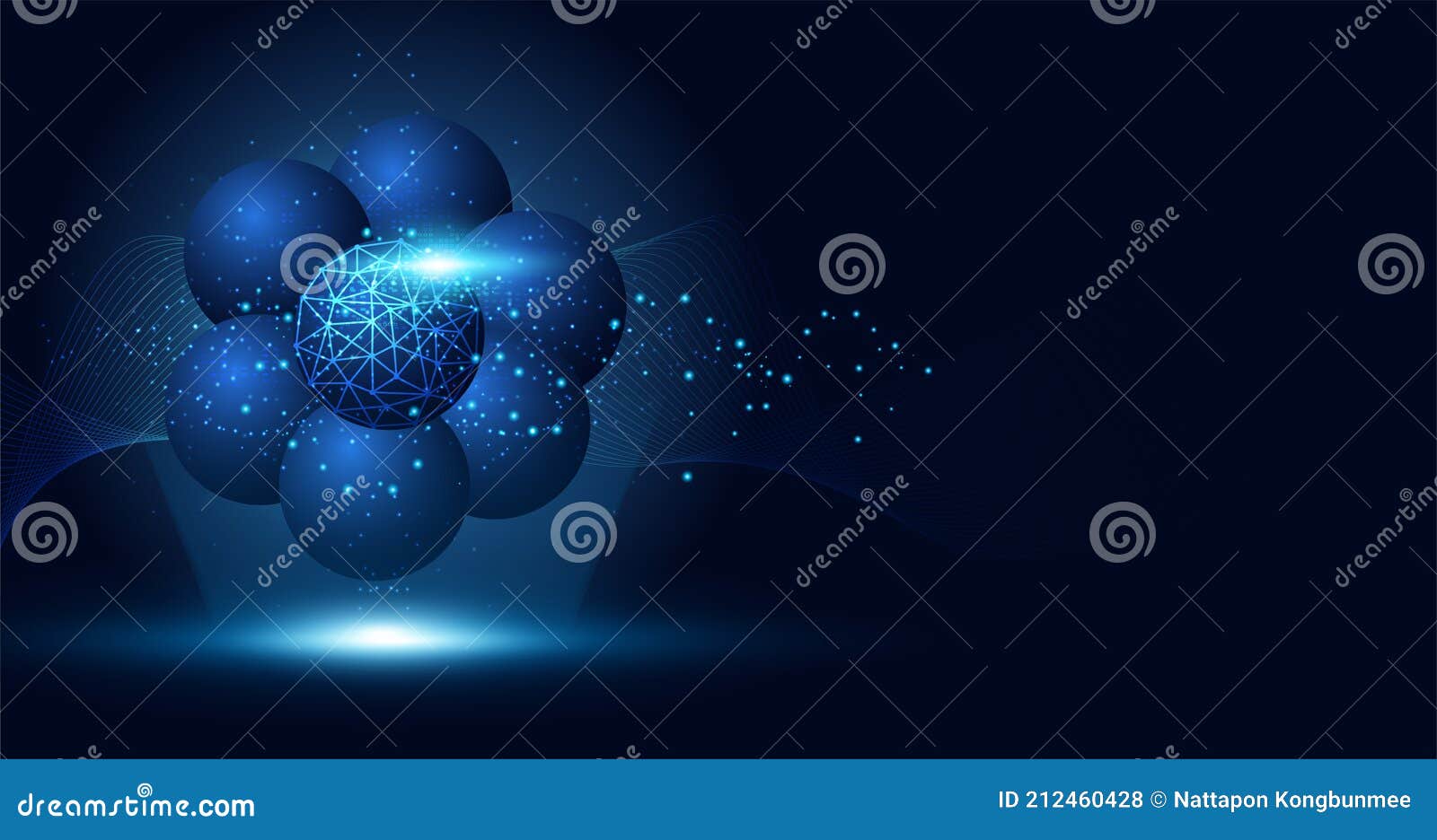 Abstract Science with Light Blue on Copy Space Futuristic Hi Tech ...