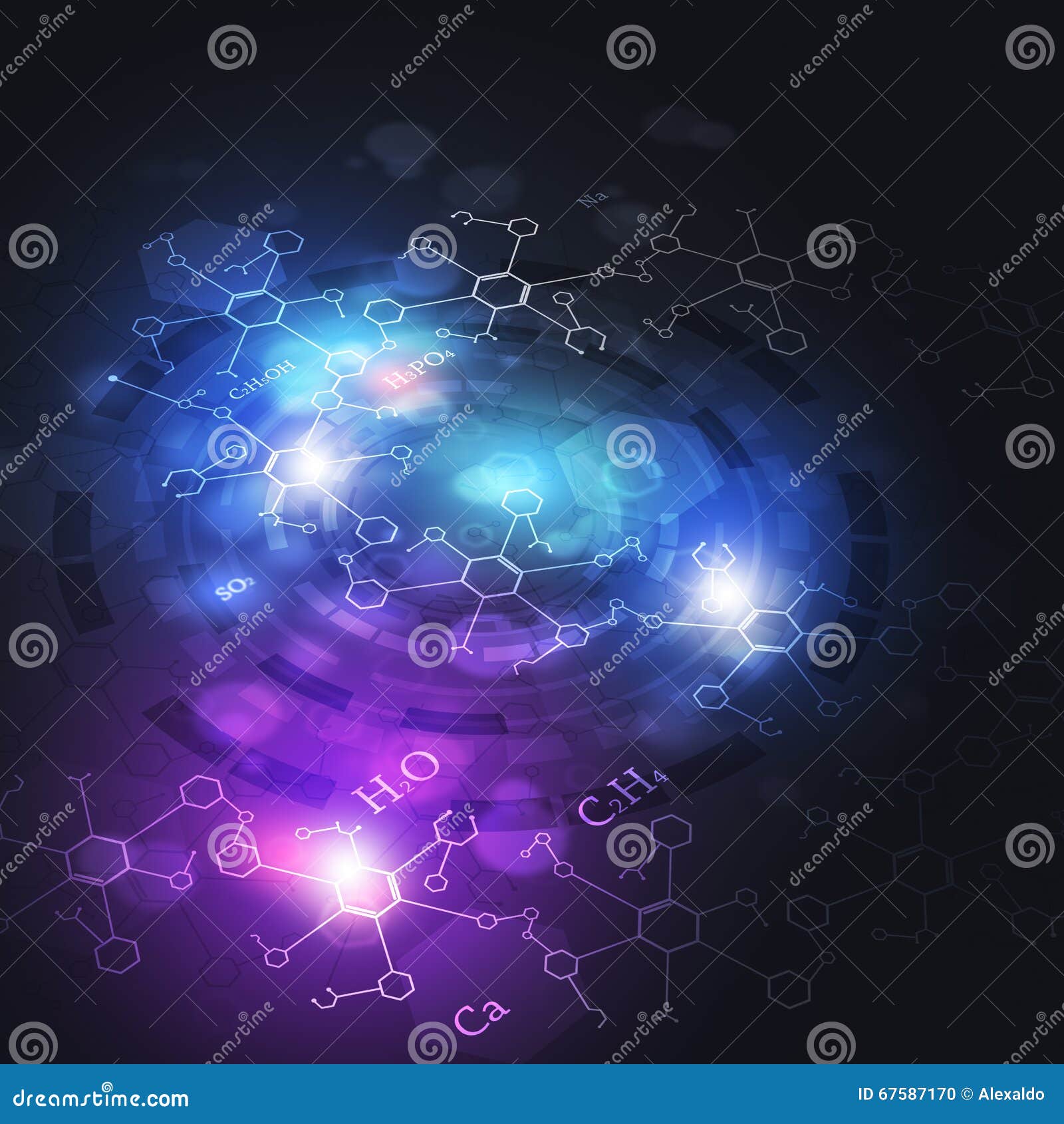 Abstract Science Multicolor Background Stock Illustration ...