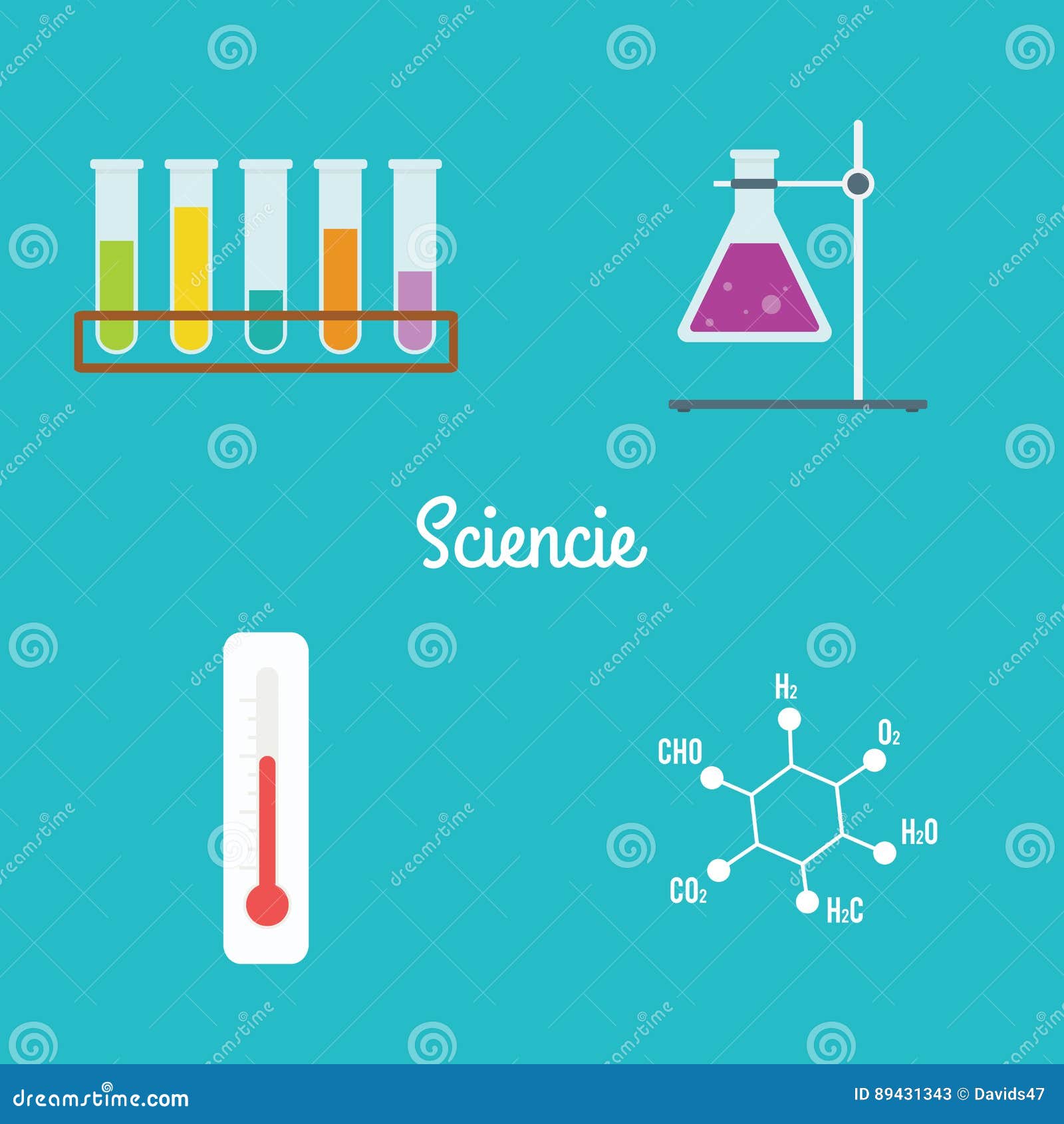 Abstract science objects stock vector. Illustration of chemical - 89431343