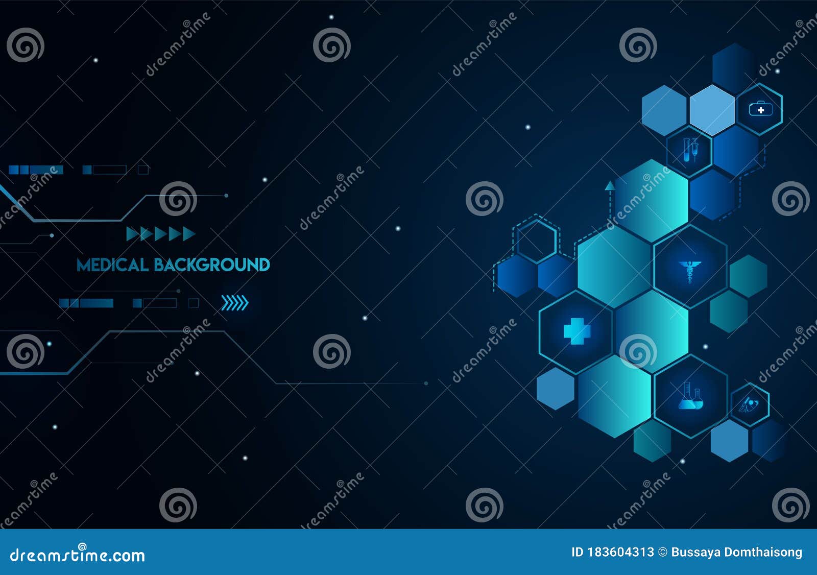 Medical Background and Treatment Icon. Abstract Blue Health Care and ...