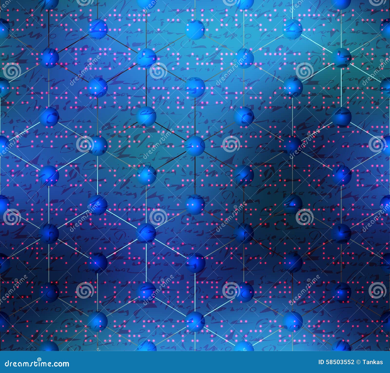 Abstract Science Pattern on Blurred Background Stock Vector ...