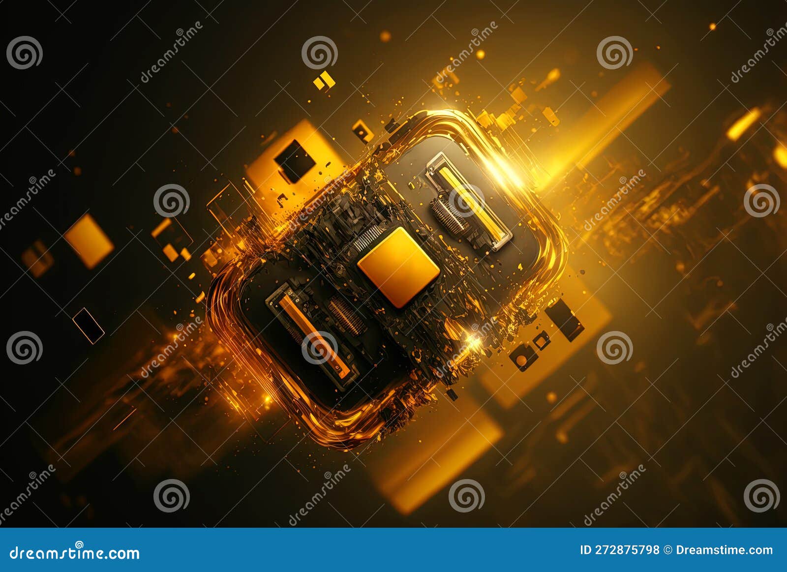 Abstract Science and Technology Background with Shiny Connection ...