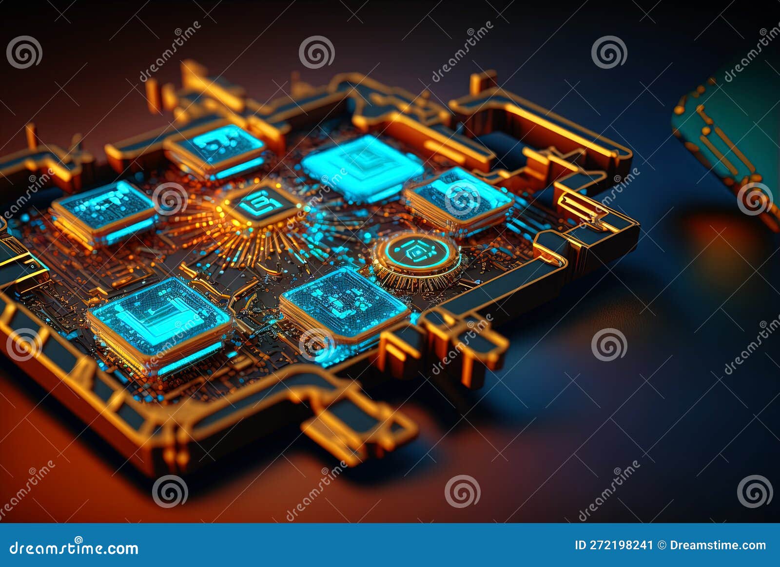 Abstract Science and Technology Background with Shiny Connection ...