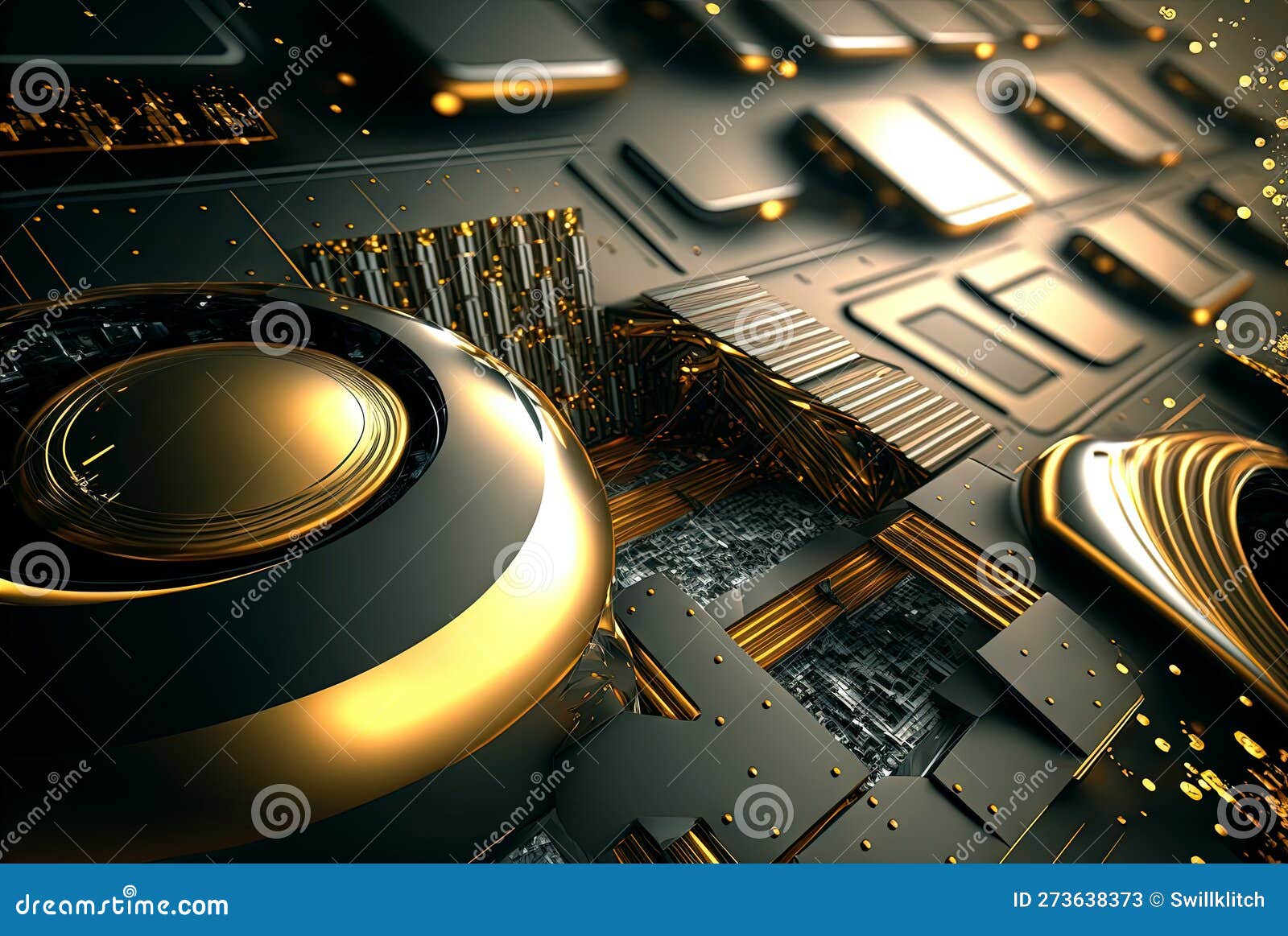 Abstract Science and Technology Background with Shiny Connection ...