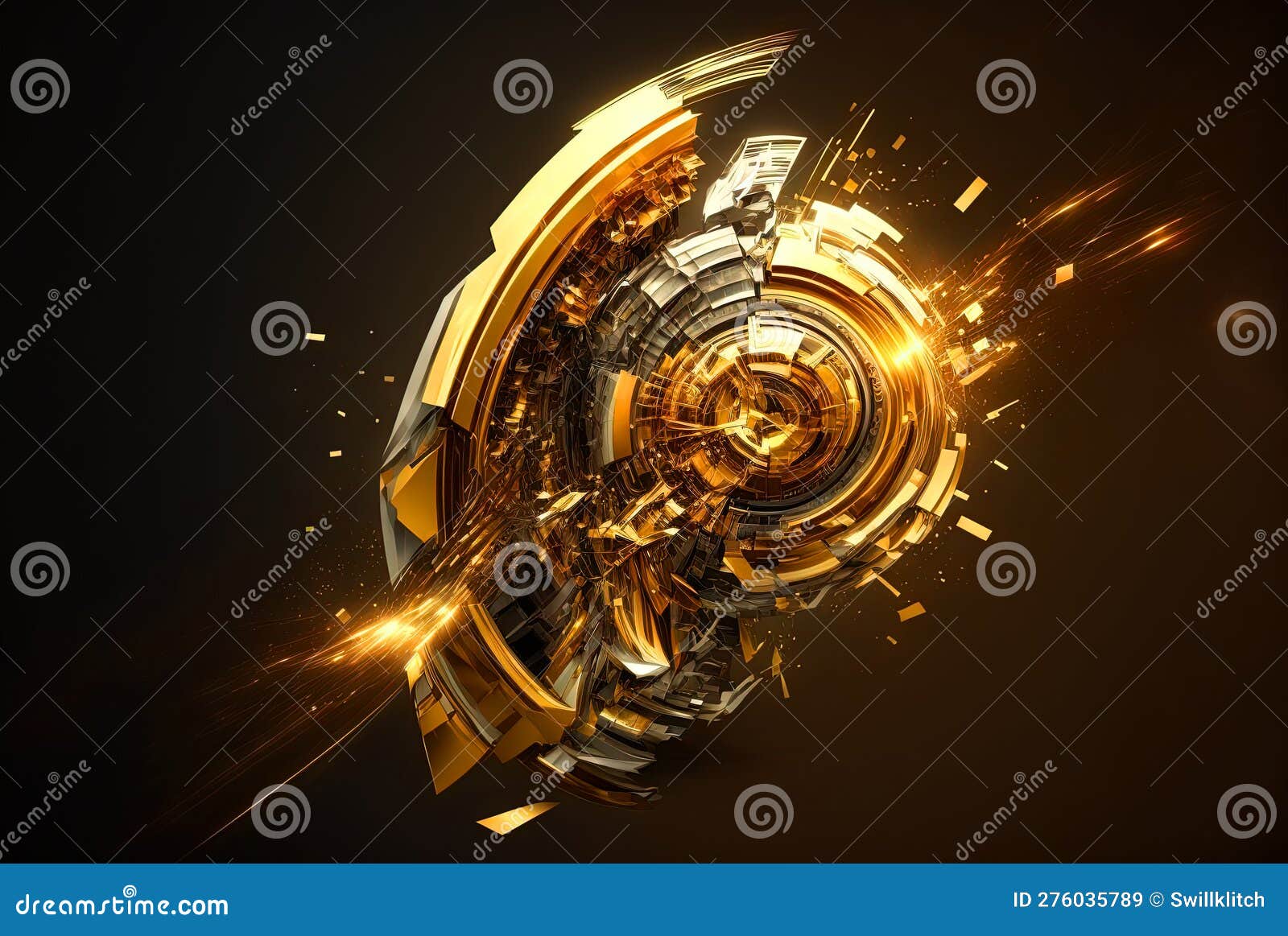 Abstract Science and Technology Background with Shiny Connection ...