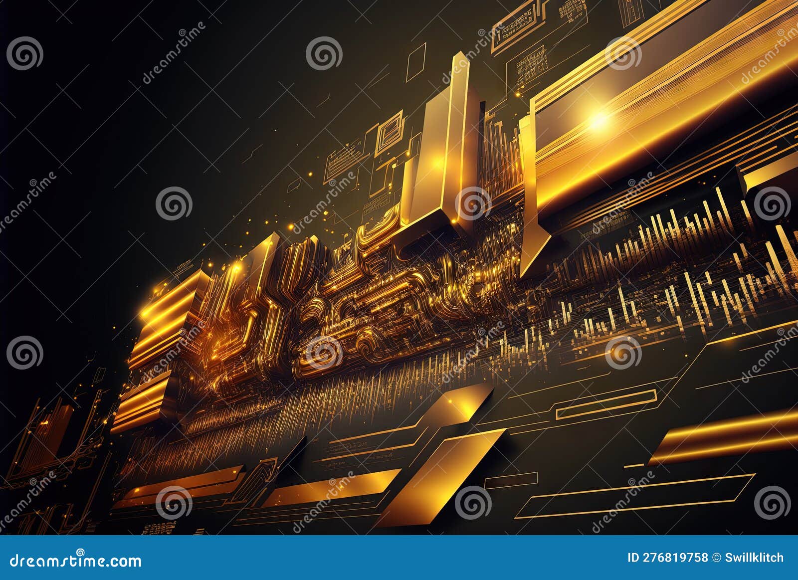 Abstract Science and Technology Background with Shiny Connection ...