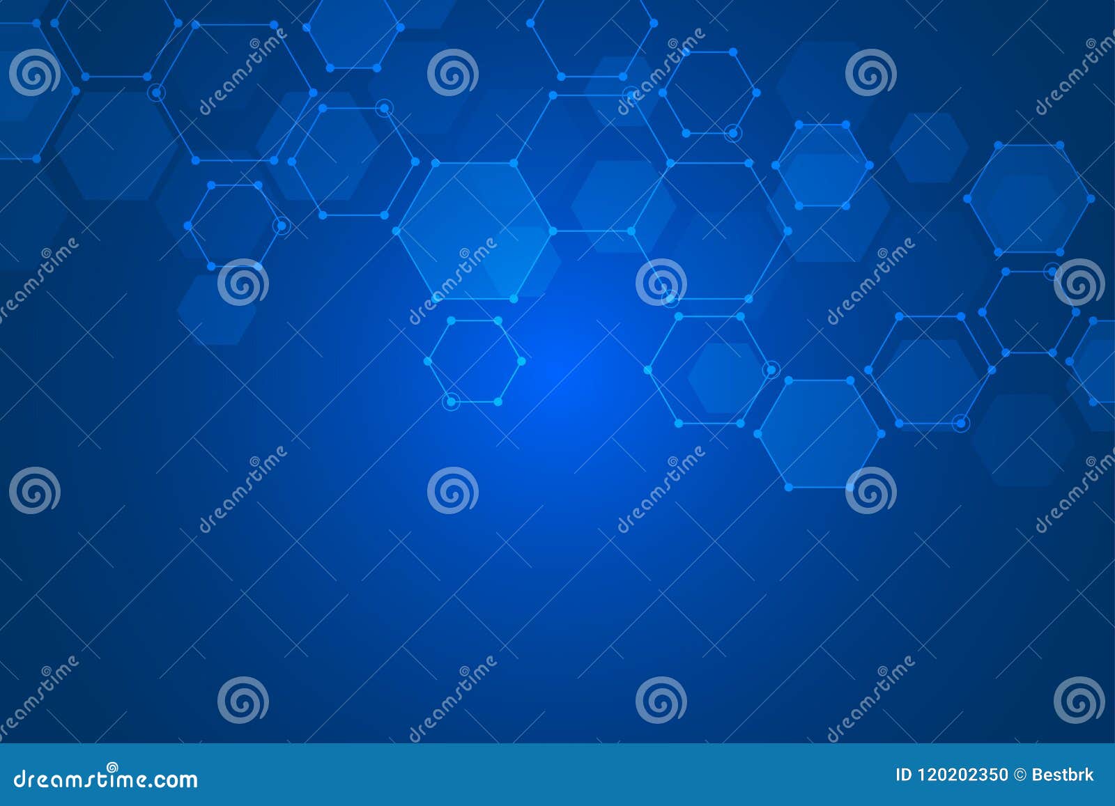 Abstract Science and Technology Concept from Hexagonal Elements ...