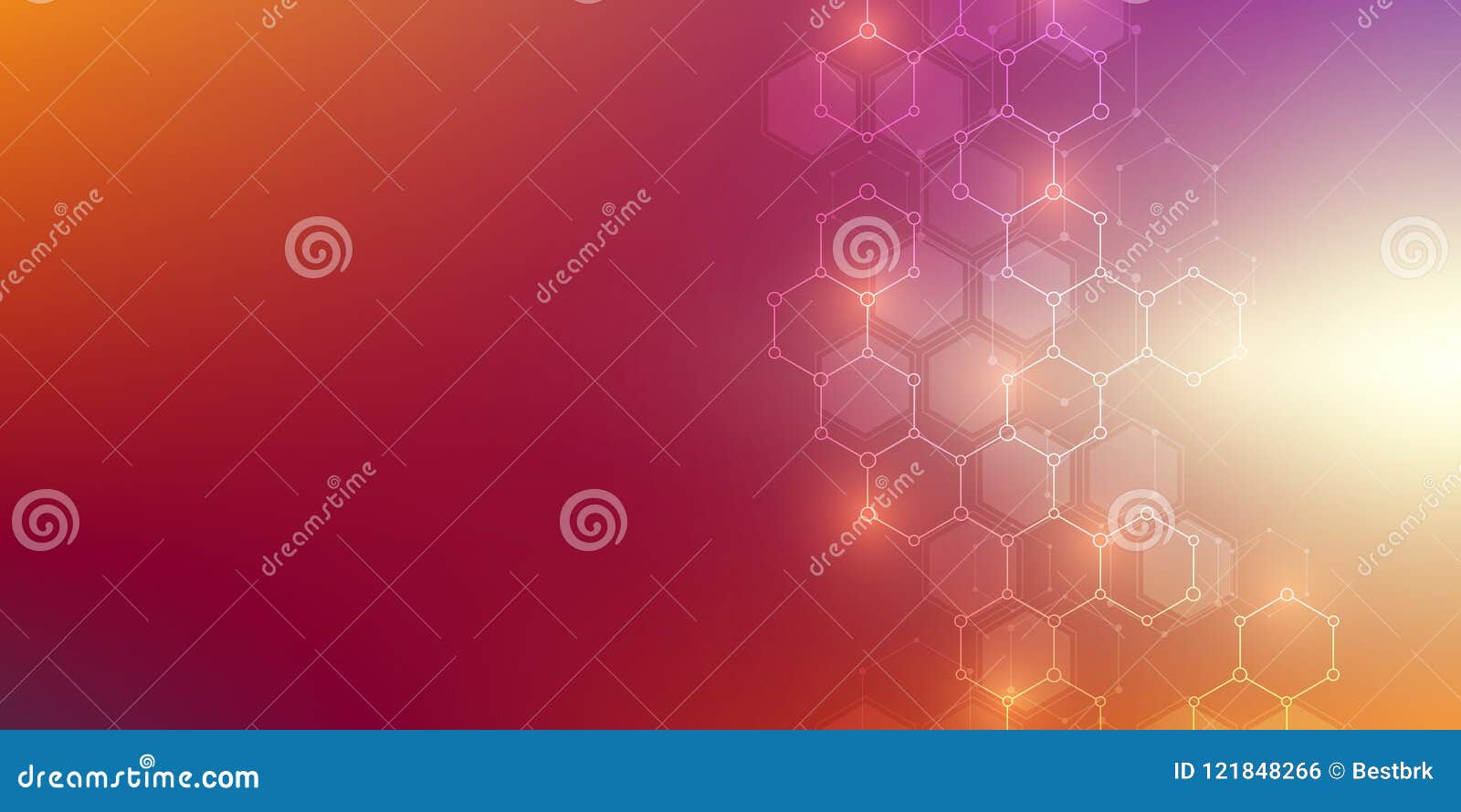 Abstract Science and Technology Concept from Hexagonal Elements ...